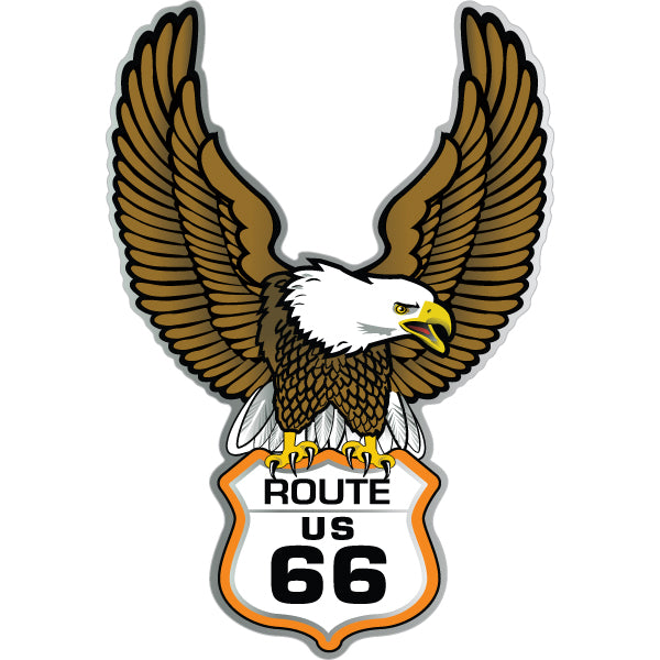 539-300 Route 66 Flying Eagle Sticker – StickerCactus