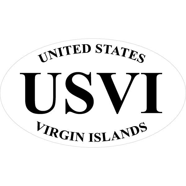 500-1042 USVI Euro Black White Sticker – StickerCactus